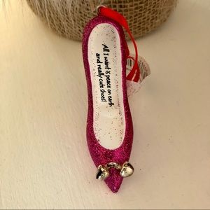 Hallmark | Holiday | Nwt Hallmark Pink Glitter High Heel Shoe | Poshmark